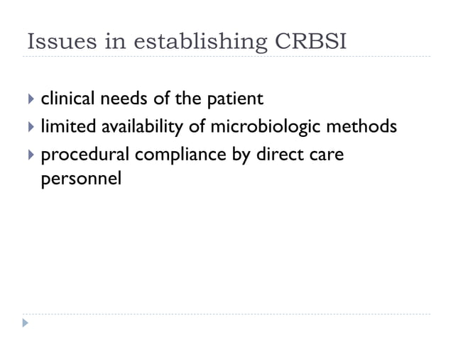 Catheter Related Bloodstream Infection (CRBSI) | PDF