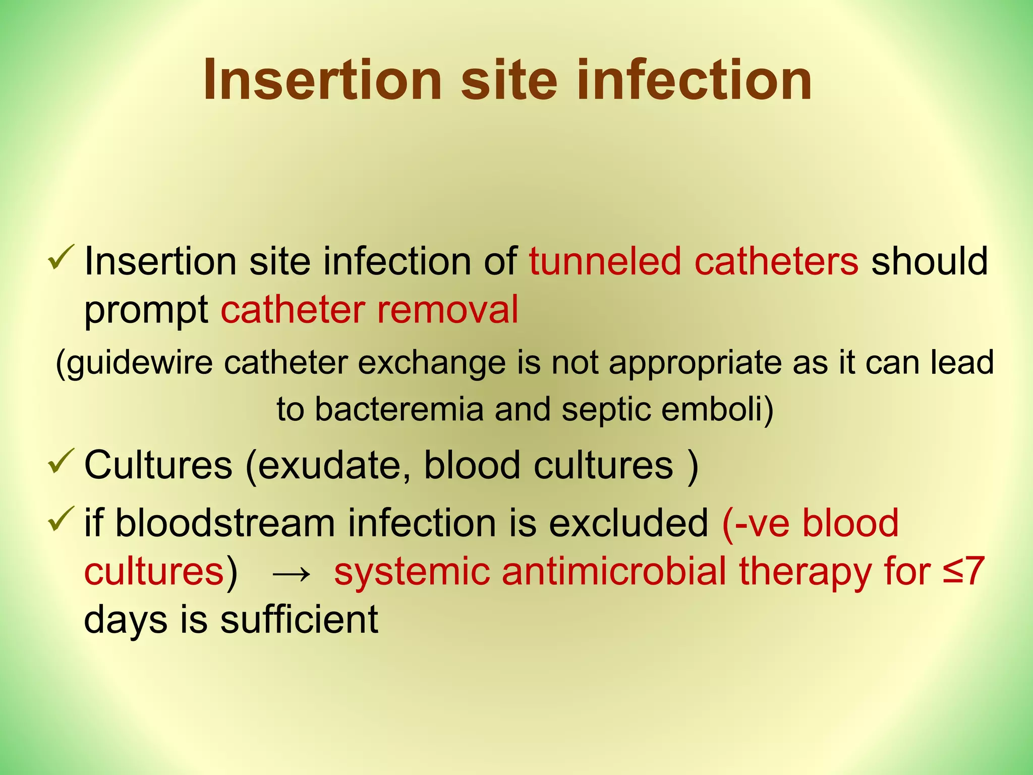 Catheter related infections- DR Nadia Mohsen | PPTX
