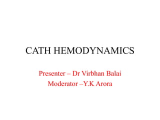 Cath hemodynamics vir | PPTX