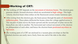 Cathode ray oscilloscope bsc notes vi sem | PPTX