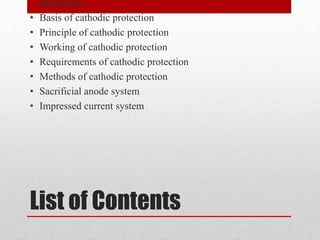 Cathodic protection | PPTX | Chemistry | Science