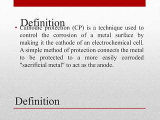 Cathodic protection | PPTX | Chemistry | Science