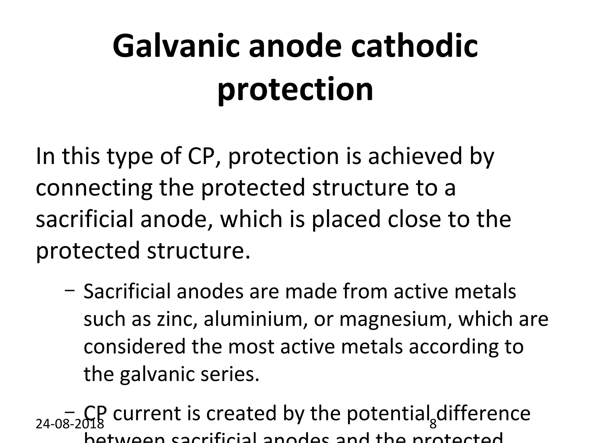 Cathodic protection | ODP