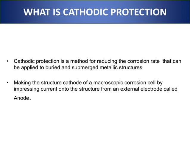Cathodic protection fundamentals