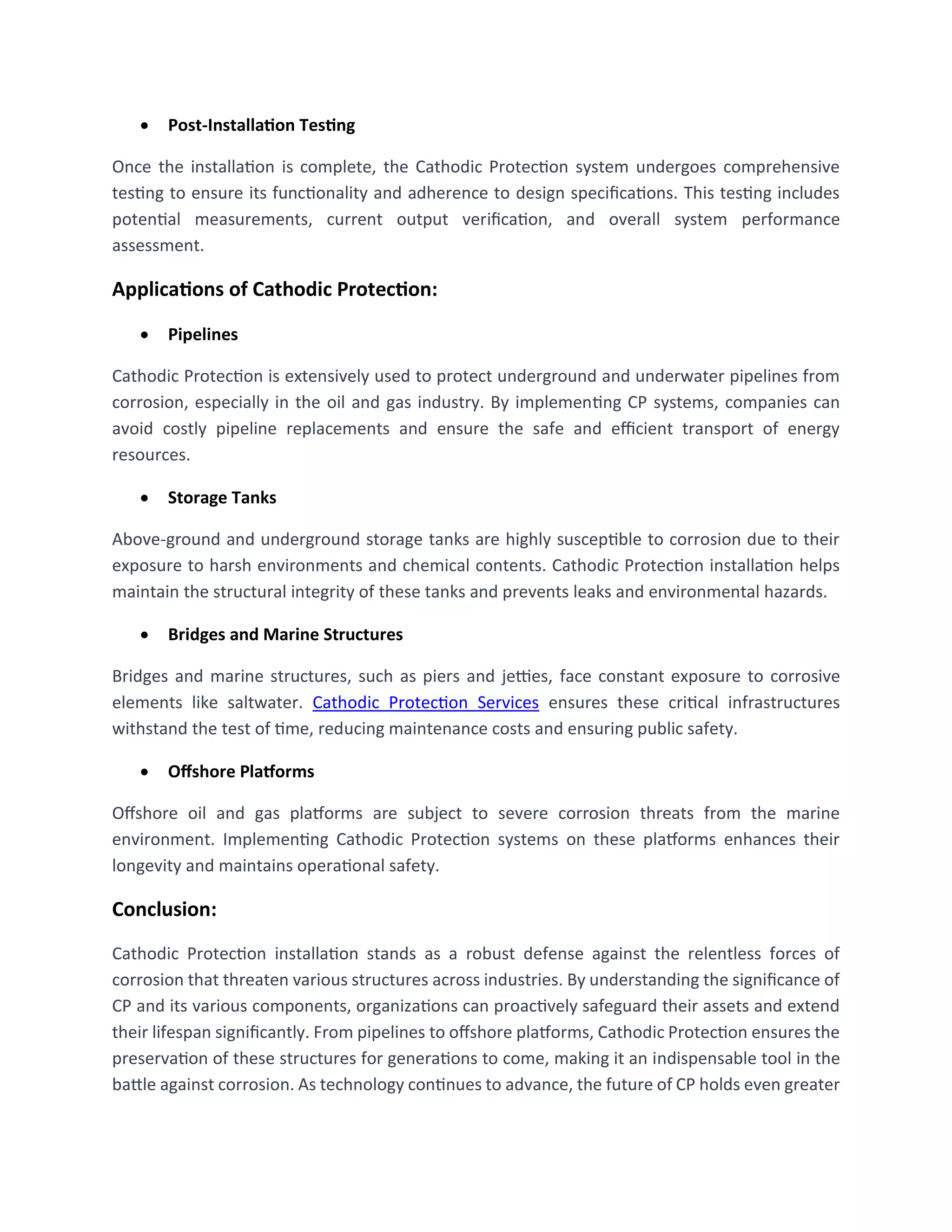 Cathodic Protection Installation Preserving Structures for Generations ...