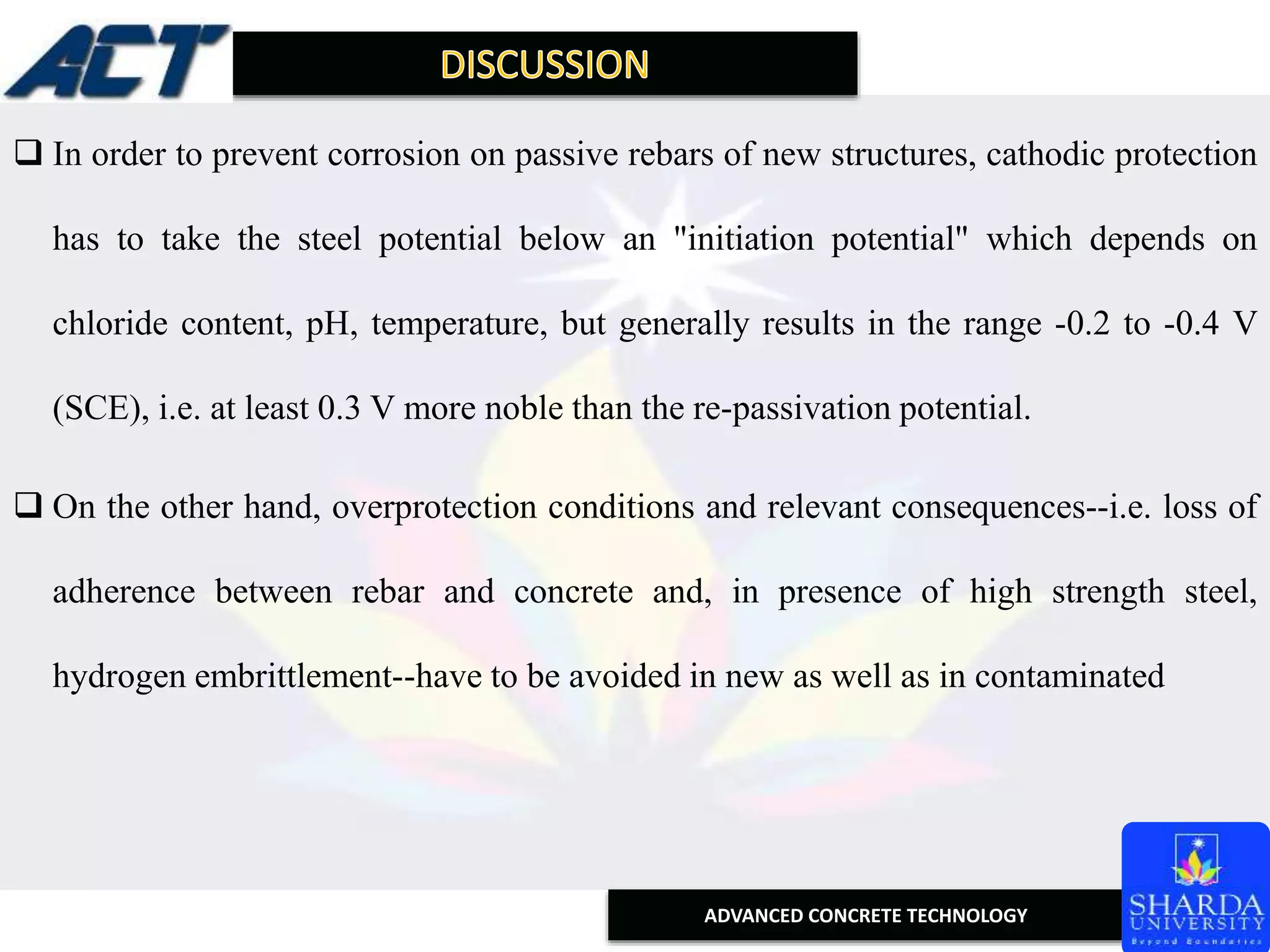 Cathodic Protection of New and Old Reinforced Concrete Structures | PPTX
