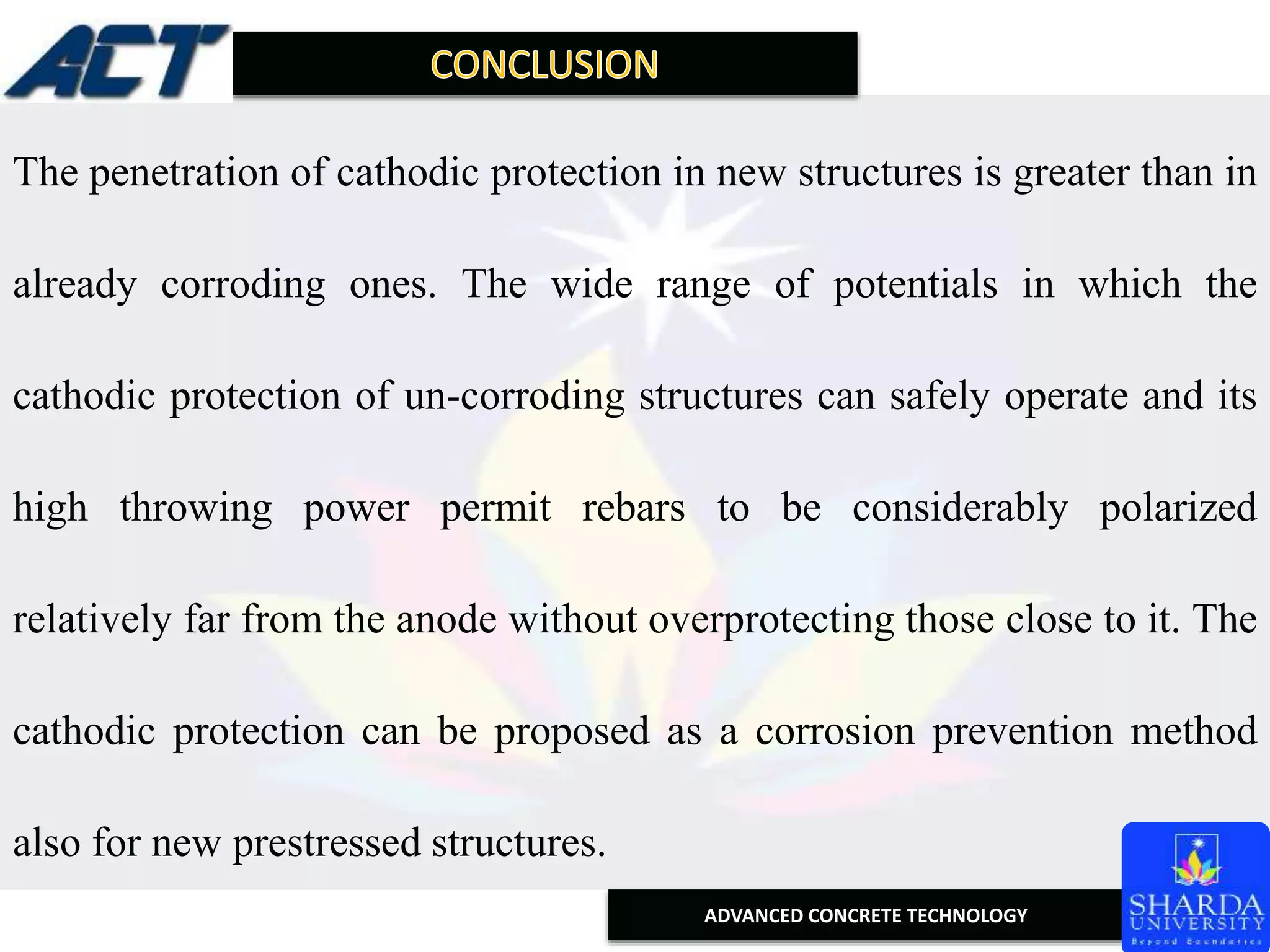 Cathodic Protection of New and Old Reinforced Concrete Structures | PPTX