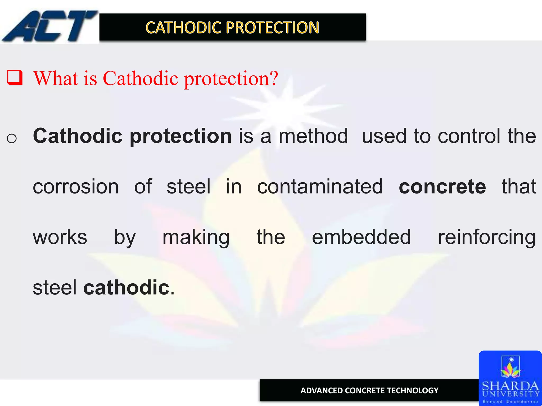 Cathodic Protection of New and Old Reinforced Concrete Structures | PPTX