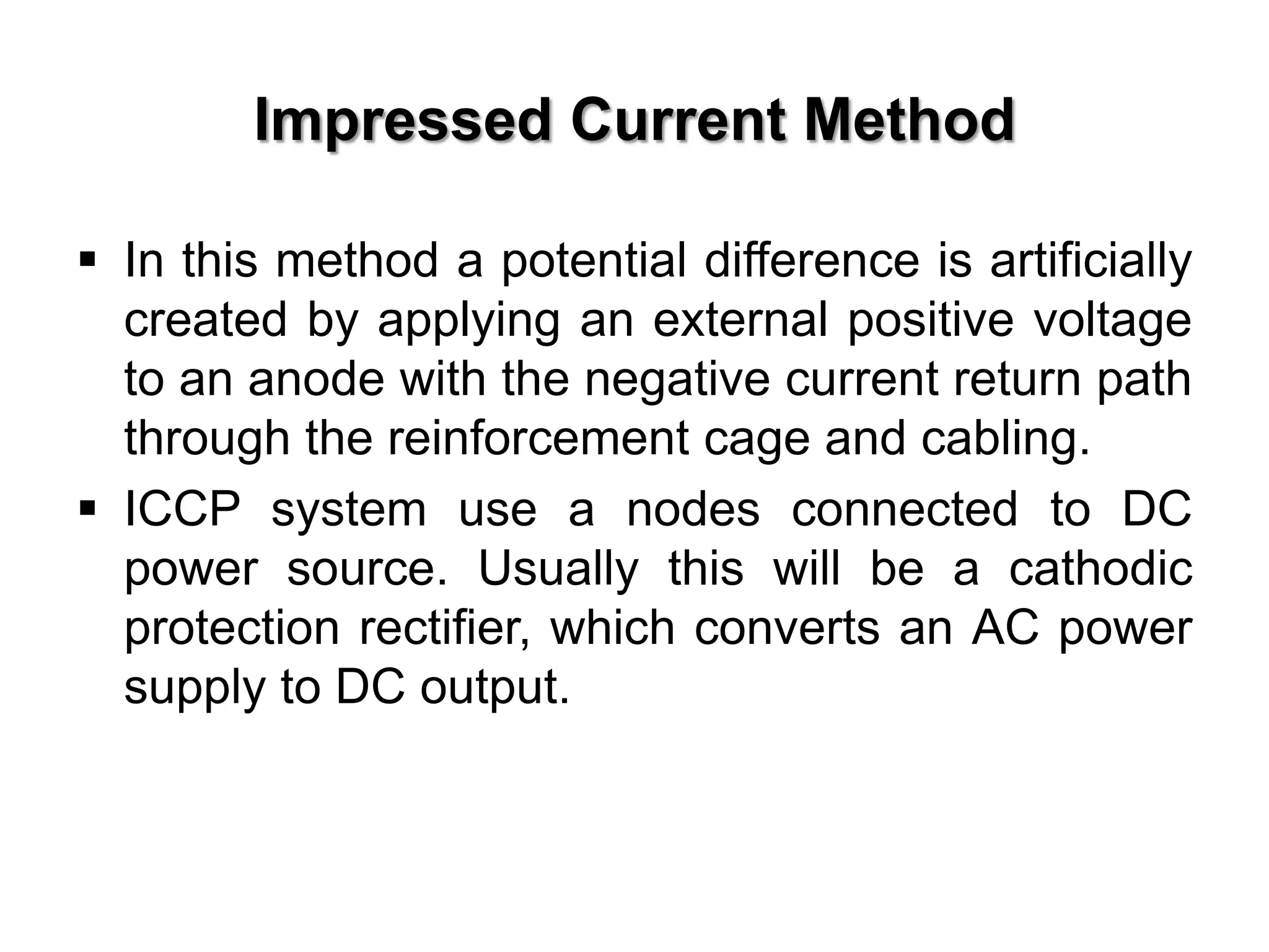 Cathodic protection of reinforced concrete structures | PPTX