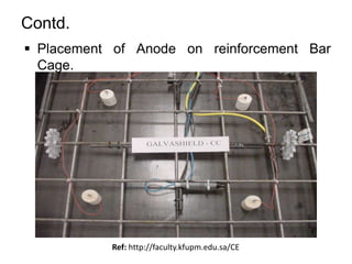 Cathodic protection of reinforced concrete structures | PPTX
