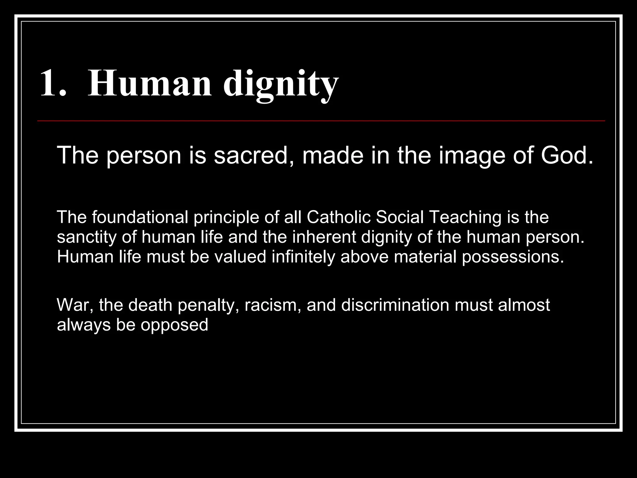 Catholic Social Teaching Ppt | PPT