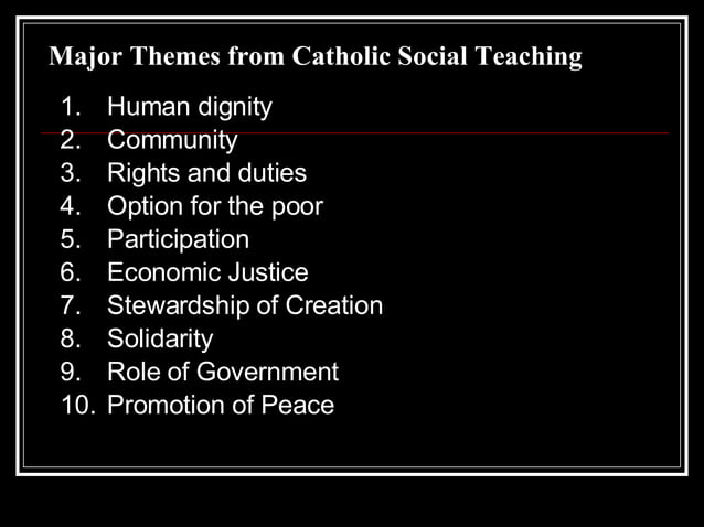 Catholic Social Teaching Ppt | PPT
