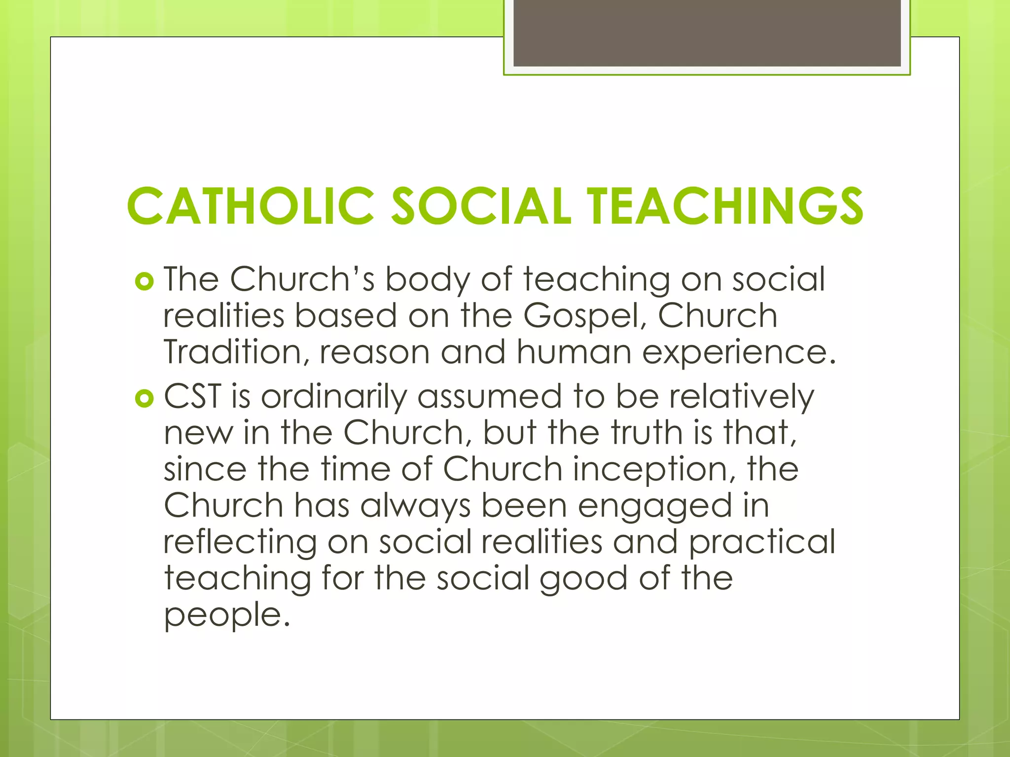 Catholic social-teachings | PPTX