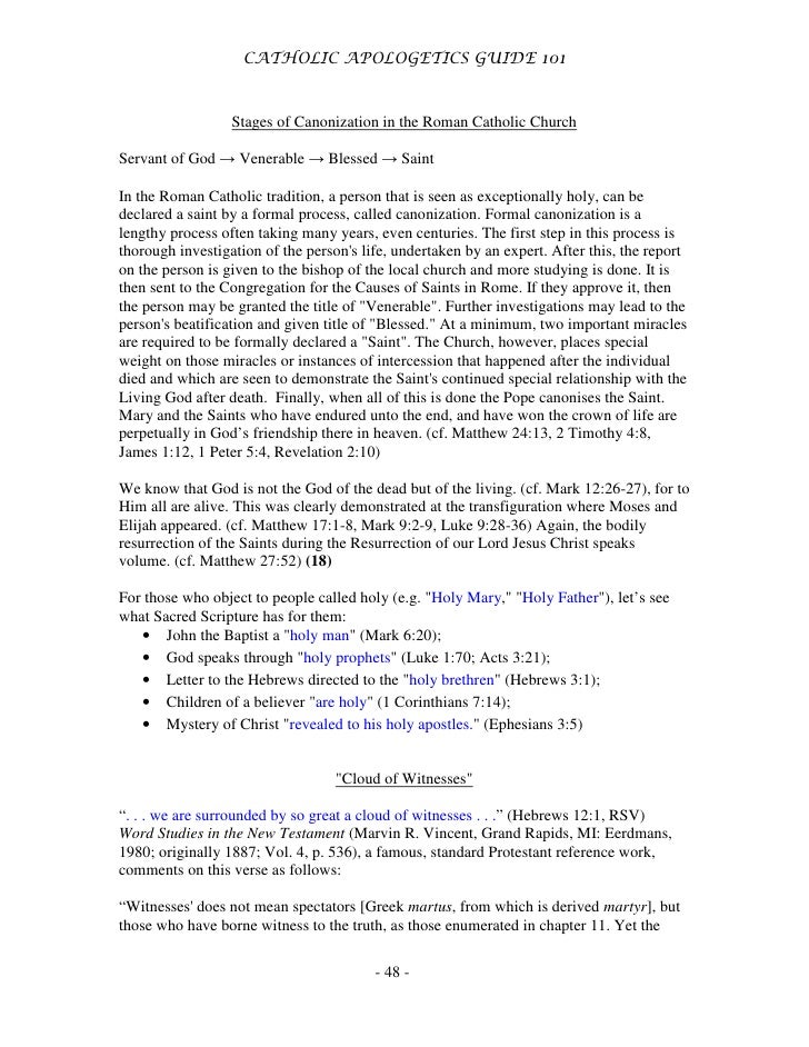 Catholic Apologetics Guide 101