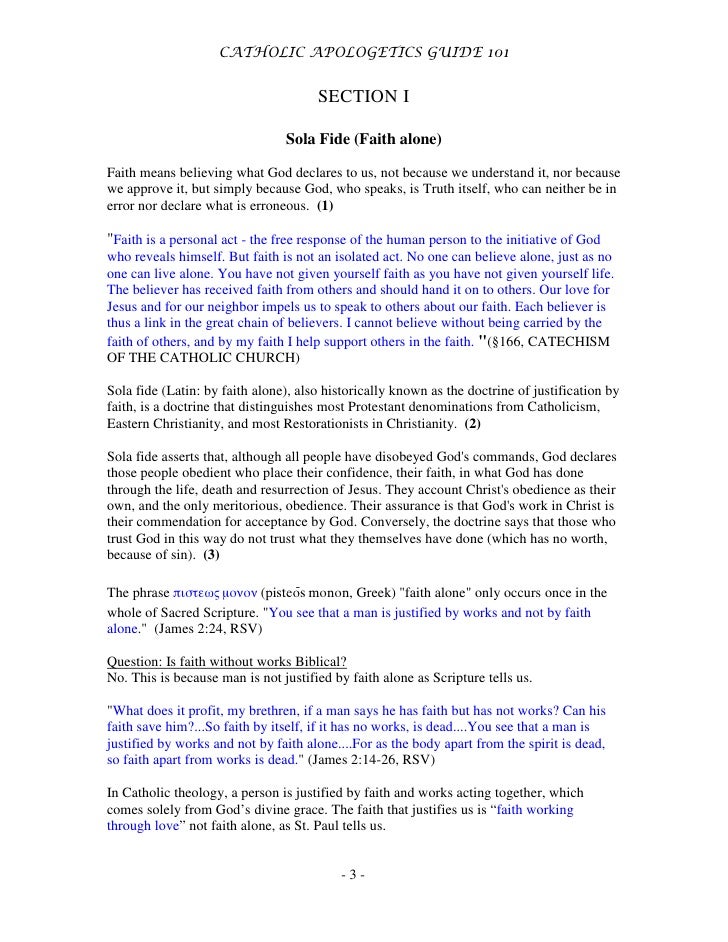 Catholic Apologetics Guide 101