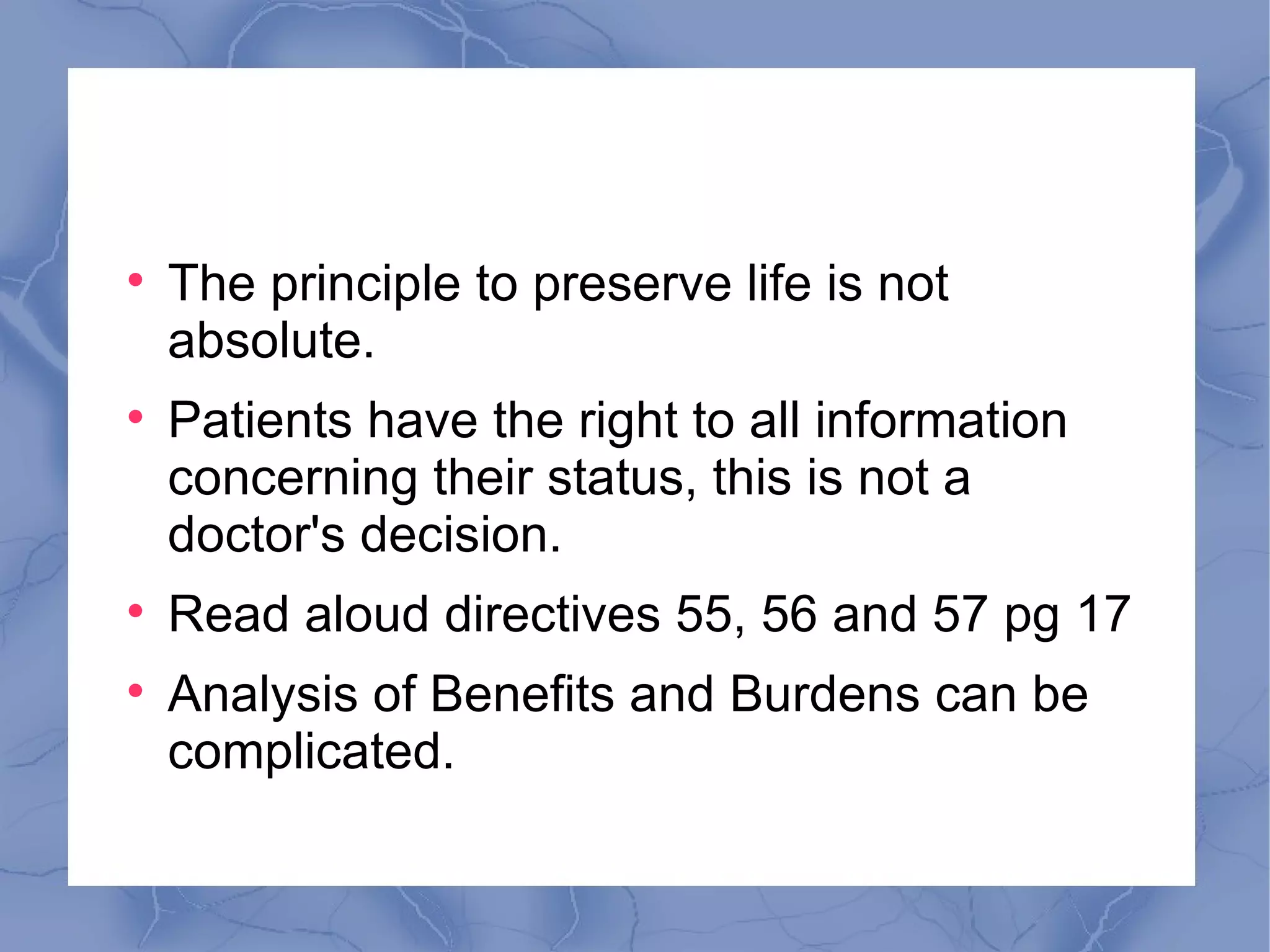 Catholic health care ethics select moral principles | PPT