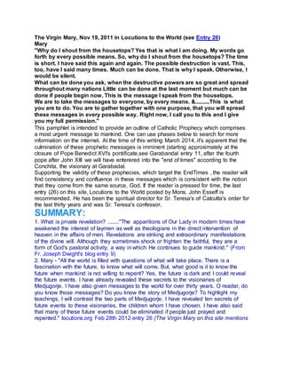 Catholic prophecy | DOCX