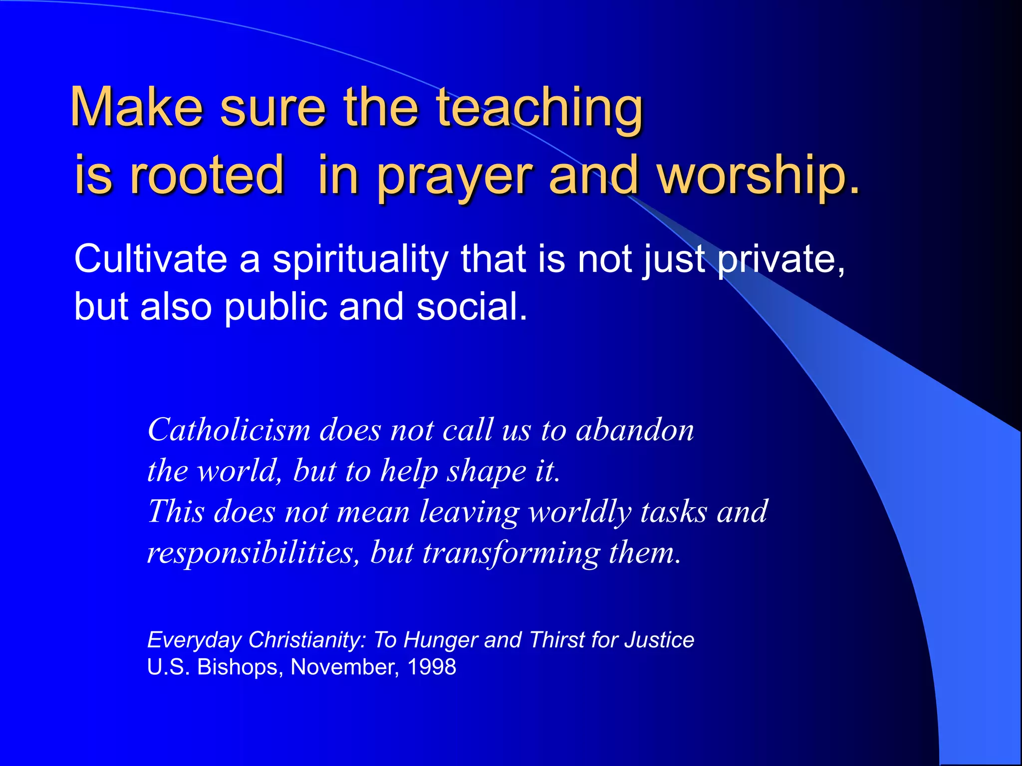 Catholic social teaching | PPTX