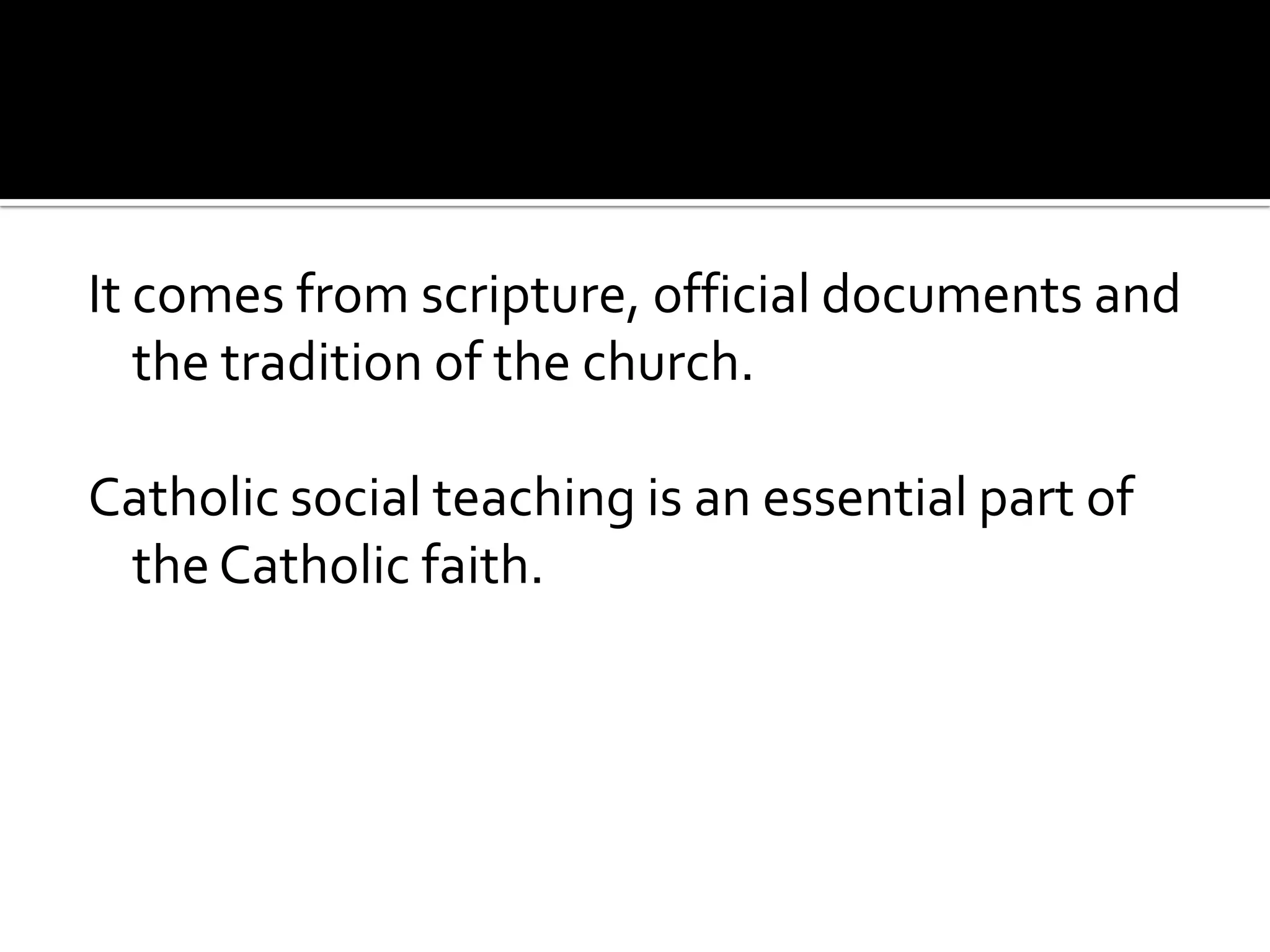 Catholic Social Teaching | PPTX