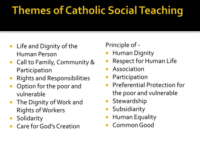 Catholic Social Teaching | PPTX
