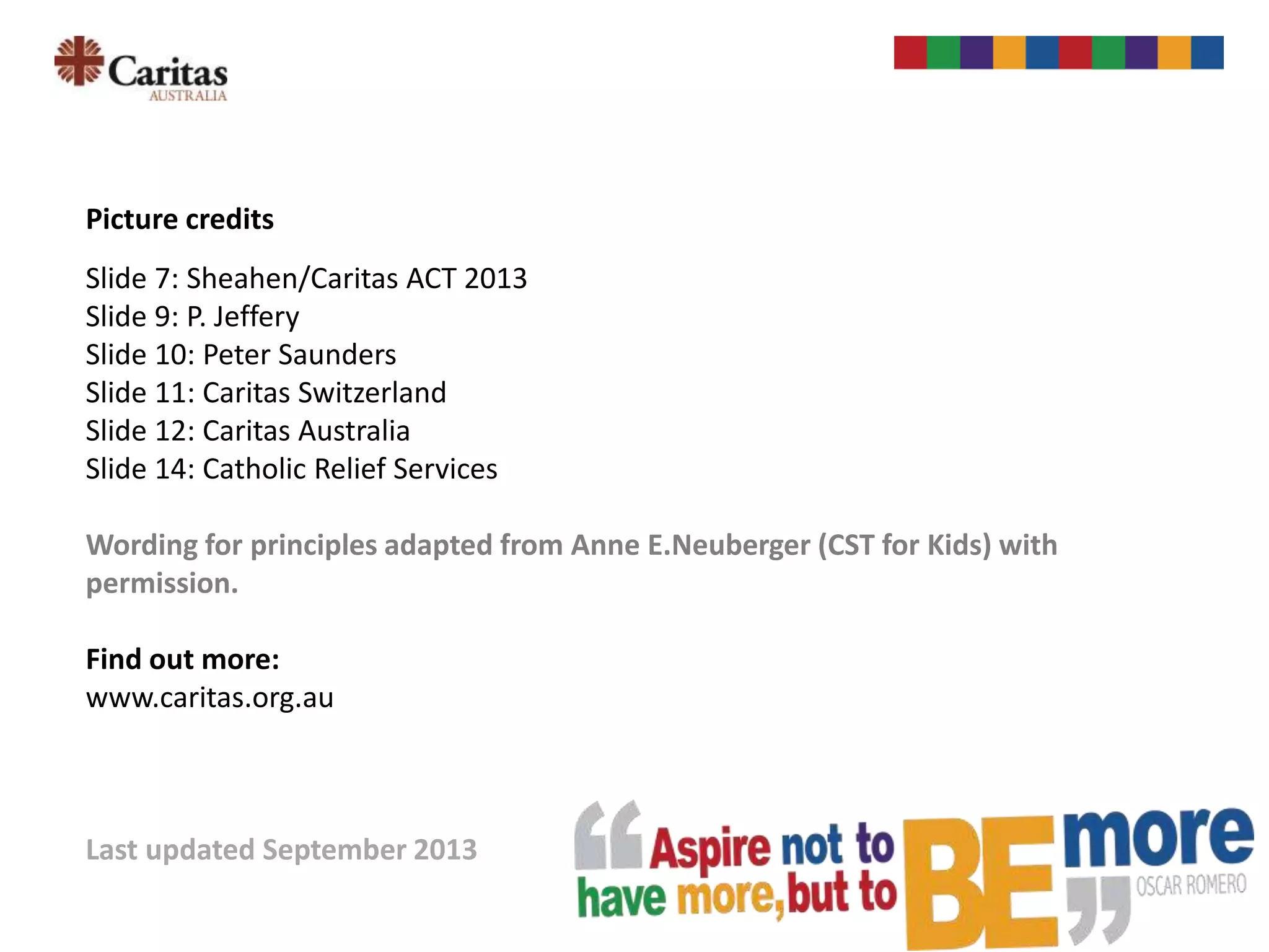 Catholic social teaching principles | PPTX