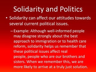Catholic Social Teaching Solidarity | PPSX