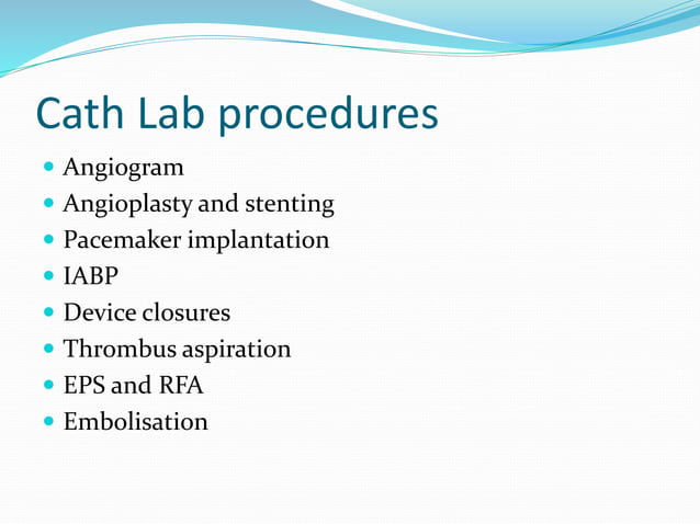catheterization laboratory procedure | PPTX