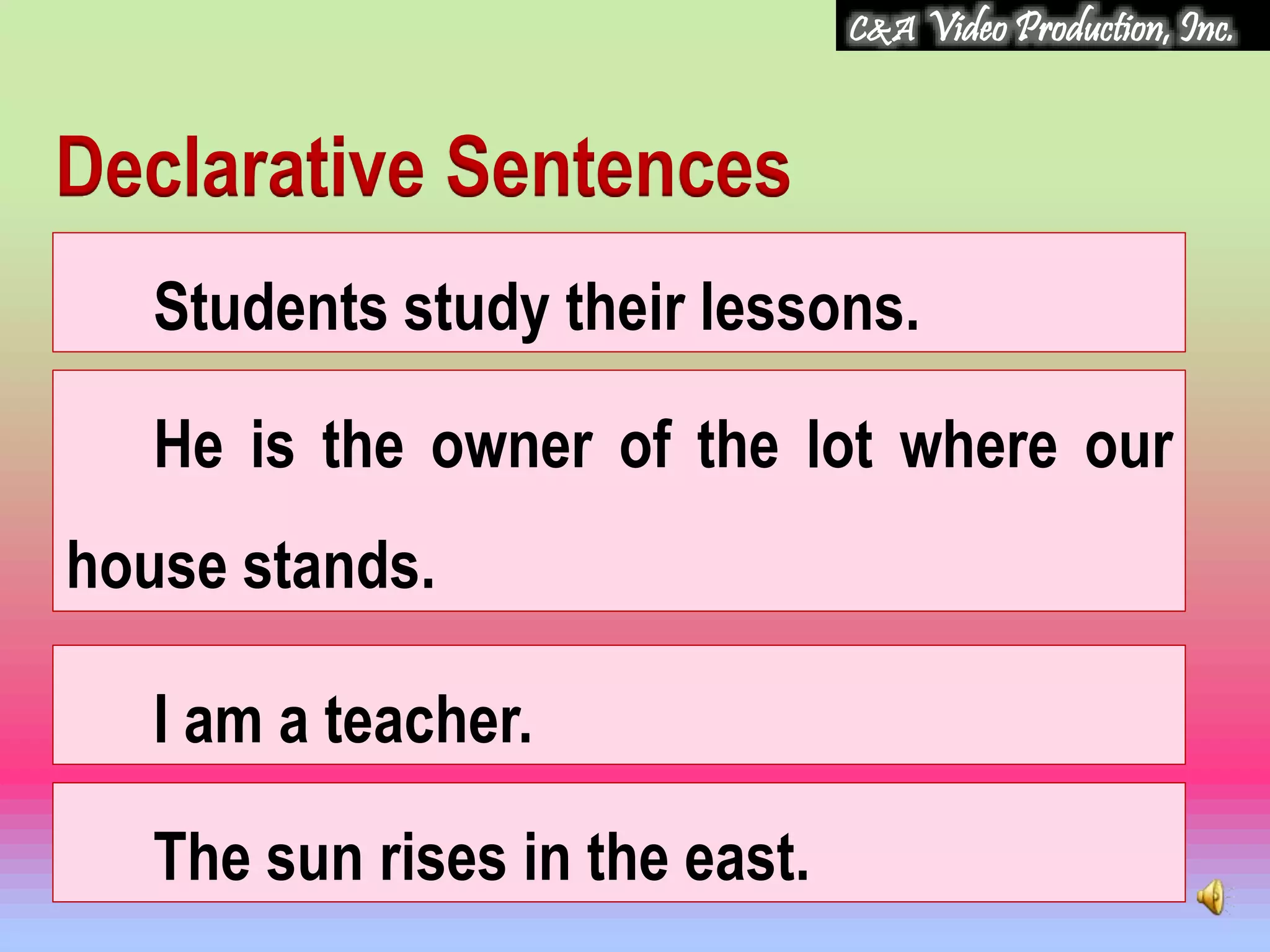 Types of Sentences | PPSX