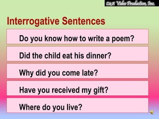 Types of Sentences | PPSX