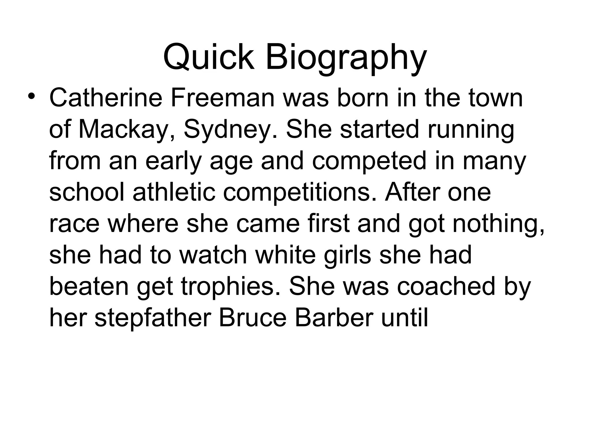 Cathy freeman | PPT