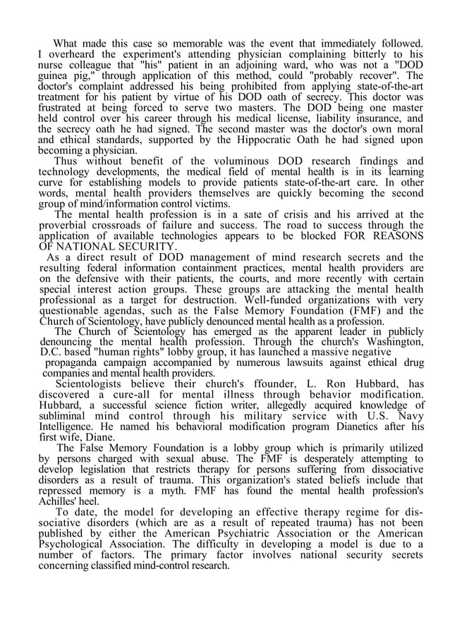 Cathy o'brien trance formation of america | PDF