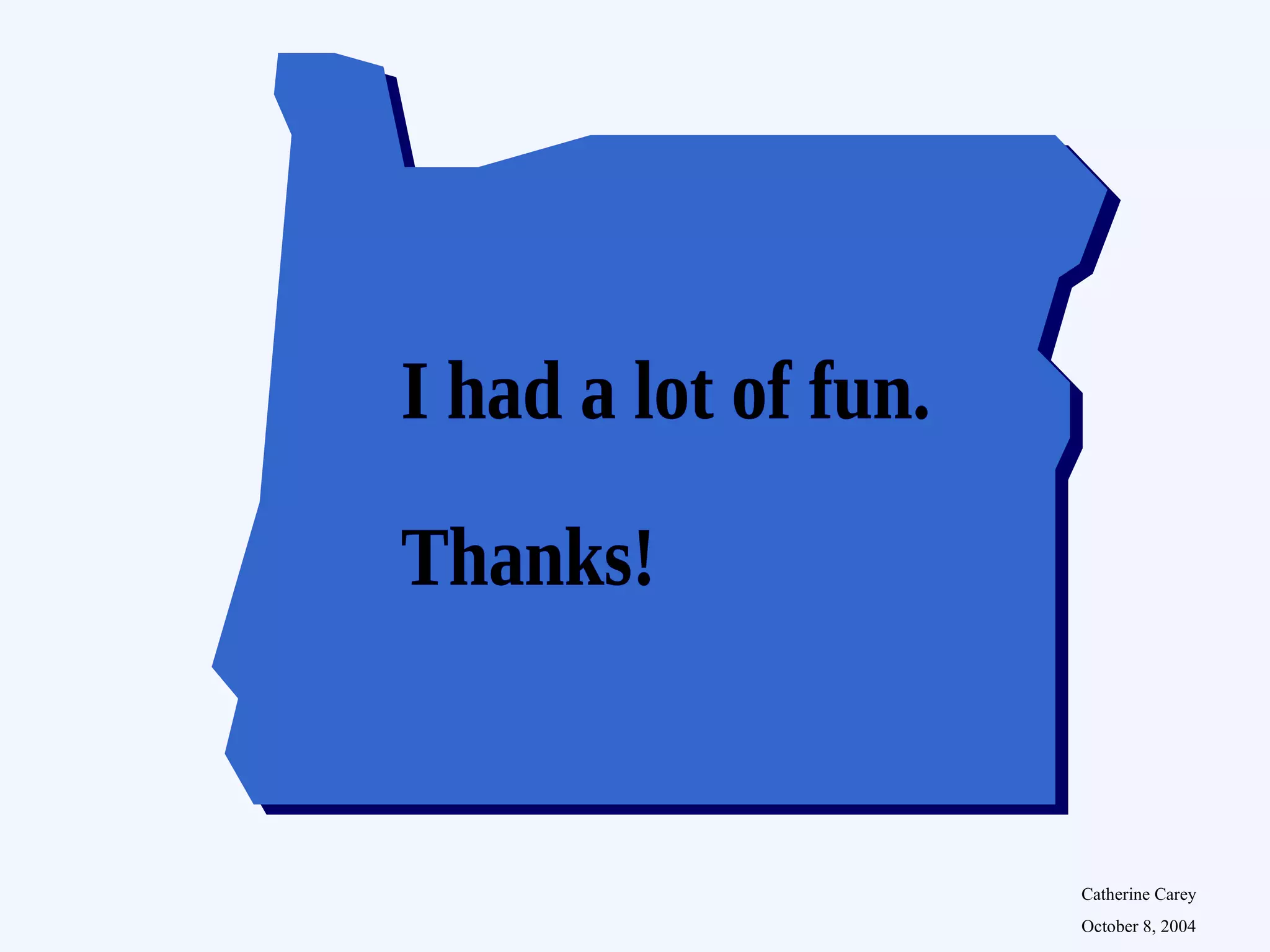 Cathy's 2004 Visit to Oregon | PPT