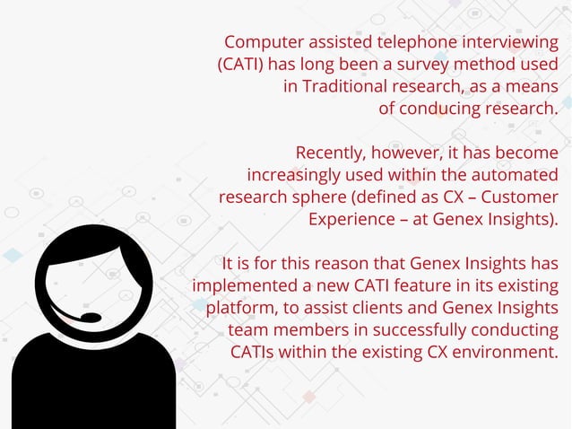 CATI surveys in a CX environment | PDF | Technology & Computing