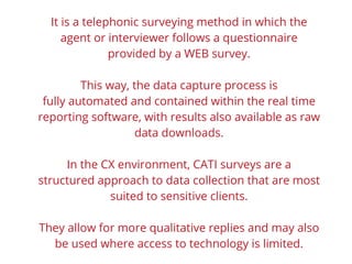 CATI surveys in a CX environment | PDF