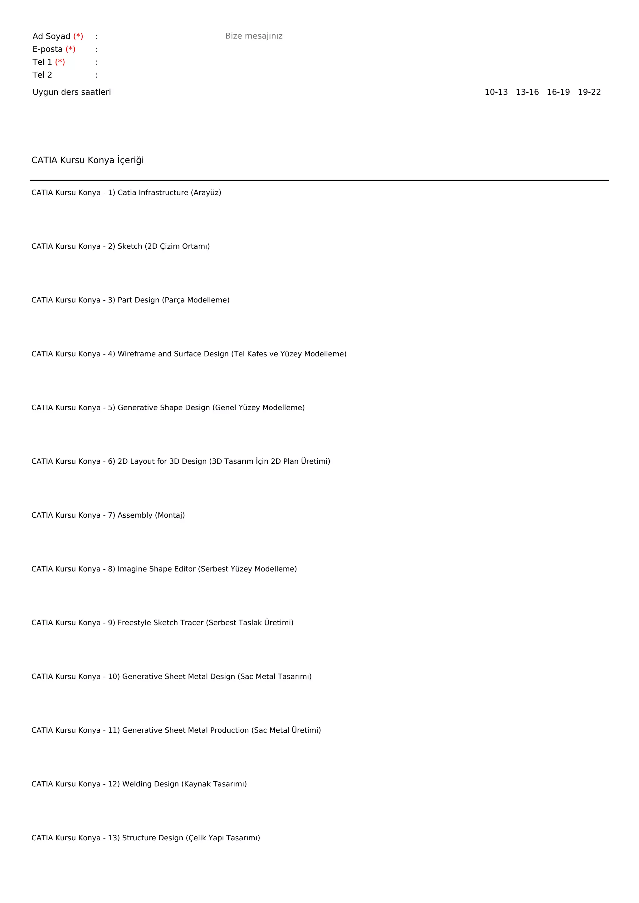Catia kursu-konya | PDF