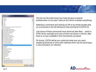 CATIA Commands Lists in 3DEXPERIENCE and V5 | PPT