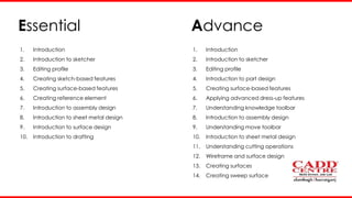 Catia essential and advanced cadd centre | PDF