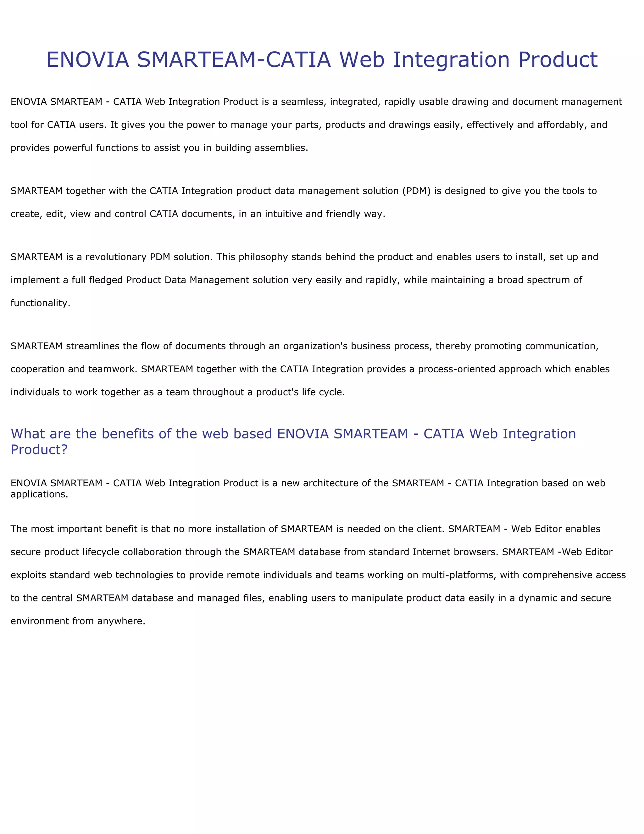 Catia product enhancement_overview_v5r17 | PDF