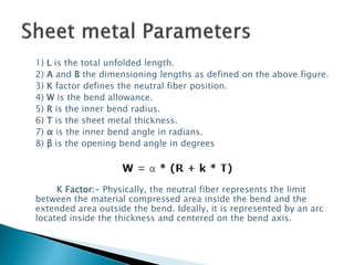 Catia sheetmetal parameters | PPTX
