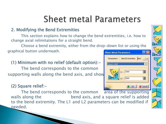 Catia sheetmetal parameters | PPTX
