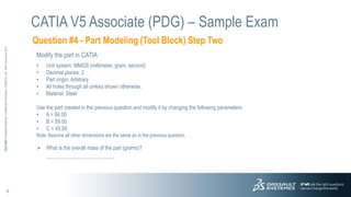 CATIA V5 Associate_Sample Exam-PDG(PART Design) | PDF