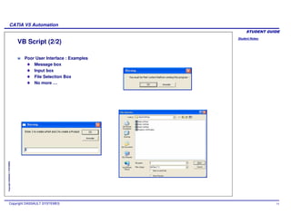 CATIA V5 Automation VB script.........pdf | Operating Systems | Computer Software and Applications