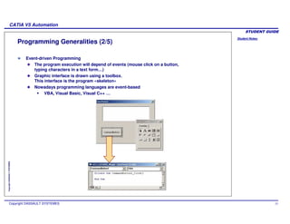 CATIA V5 Automation VB script.........pdf | Operating Systems | Computer Software and Applications