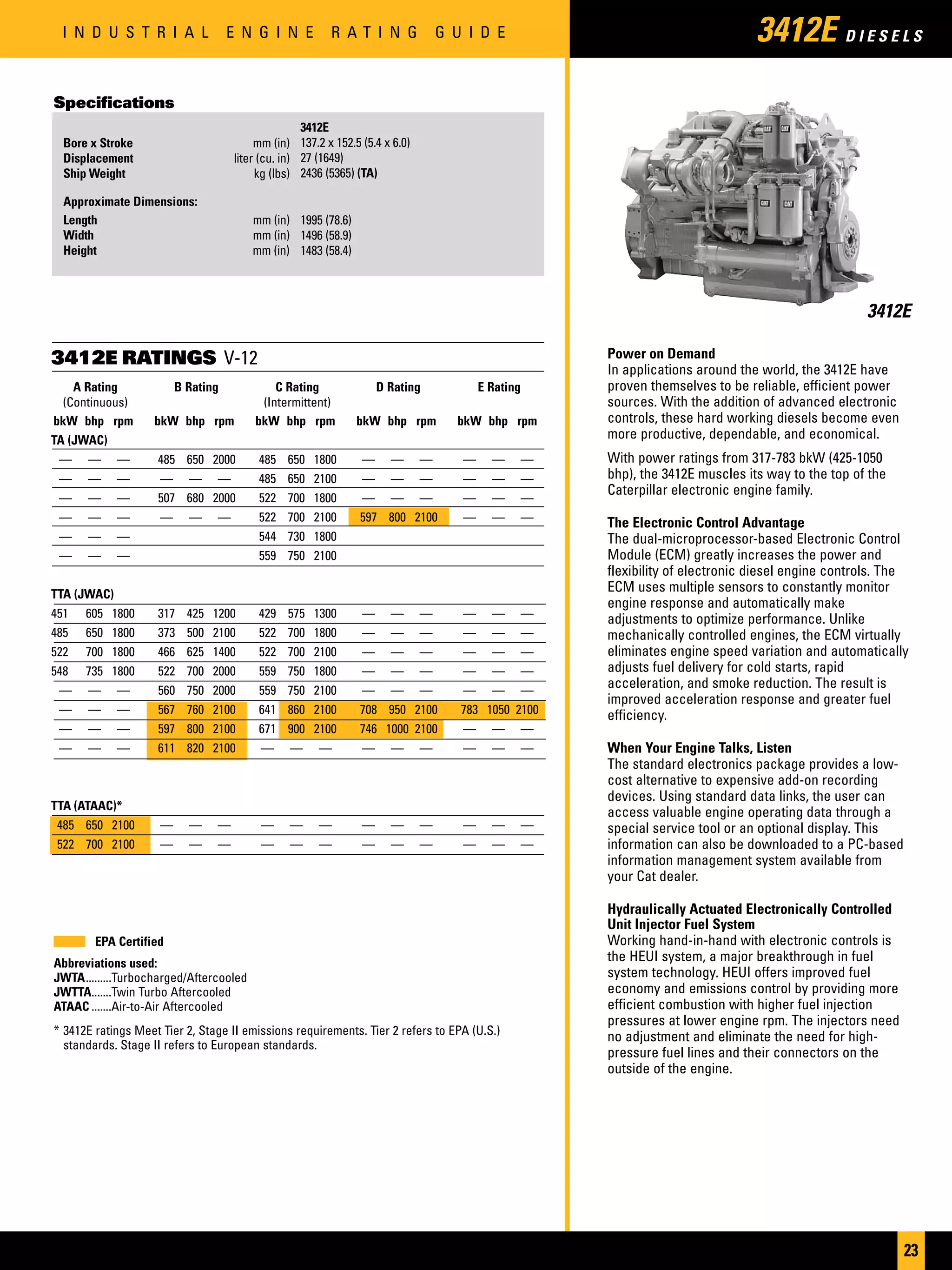 Cat industrial engines brochure | PDF