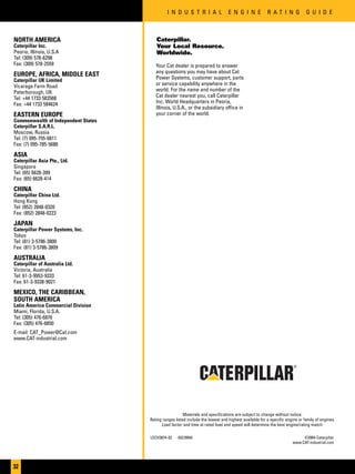 Cat industrial engines brochure | PDF