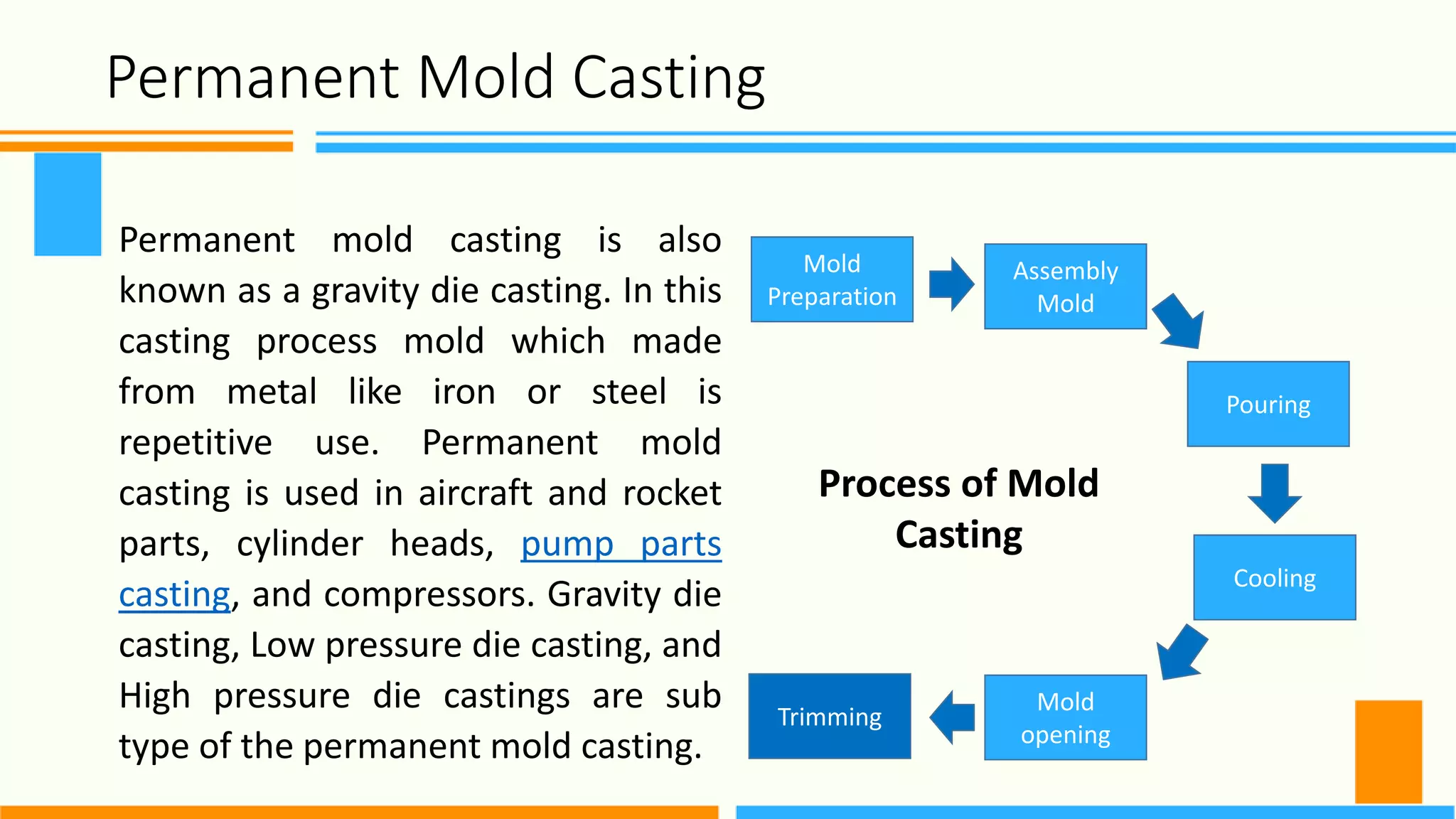 Different types of casting process and its application | PPTX