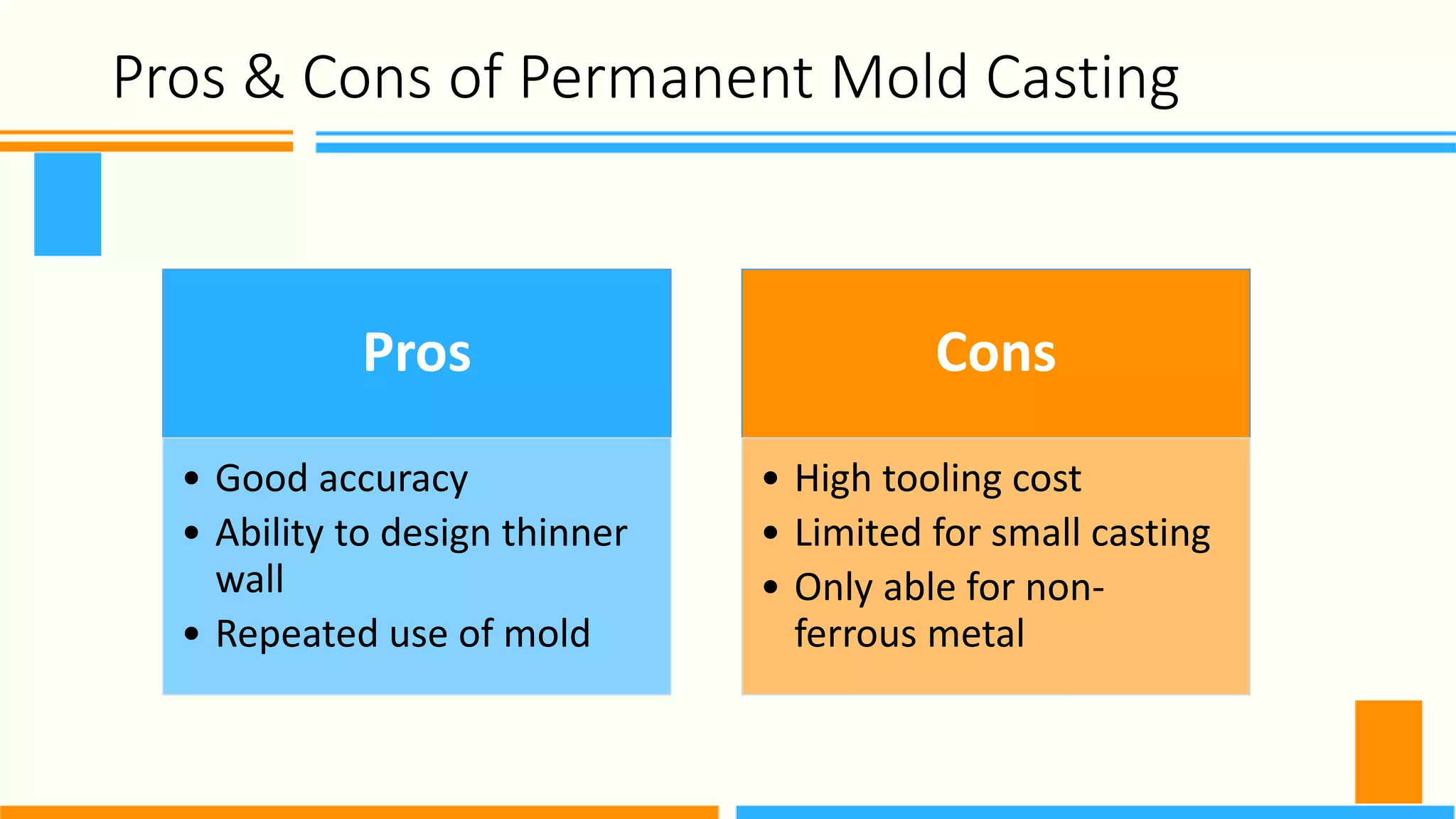 Different types of casting process and its application | PPTX