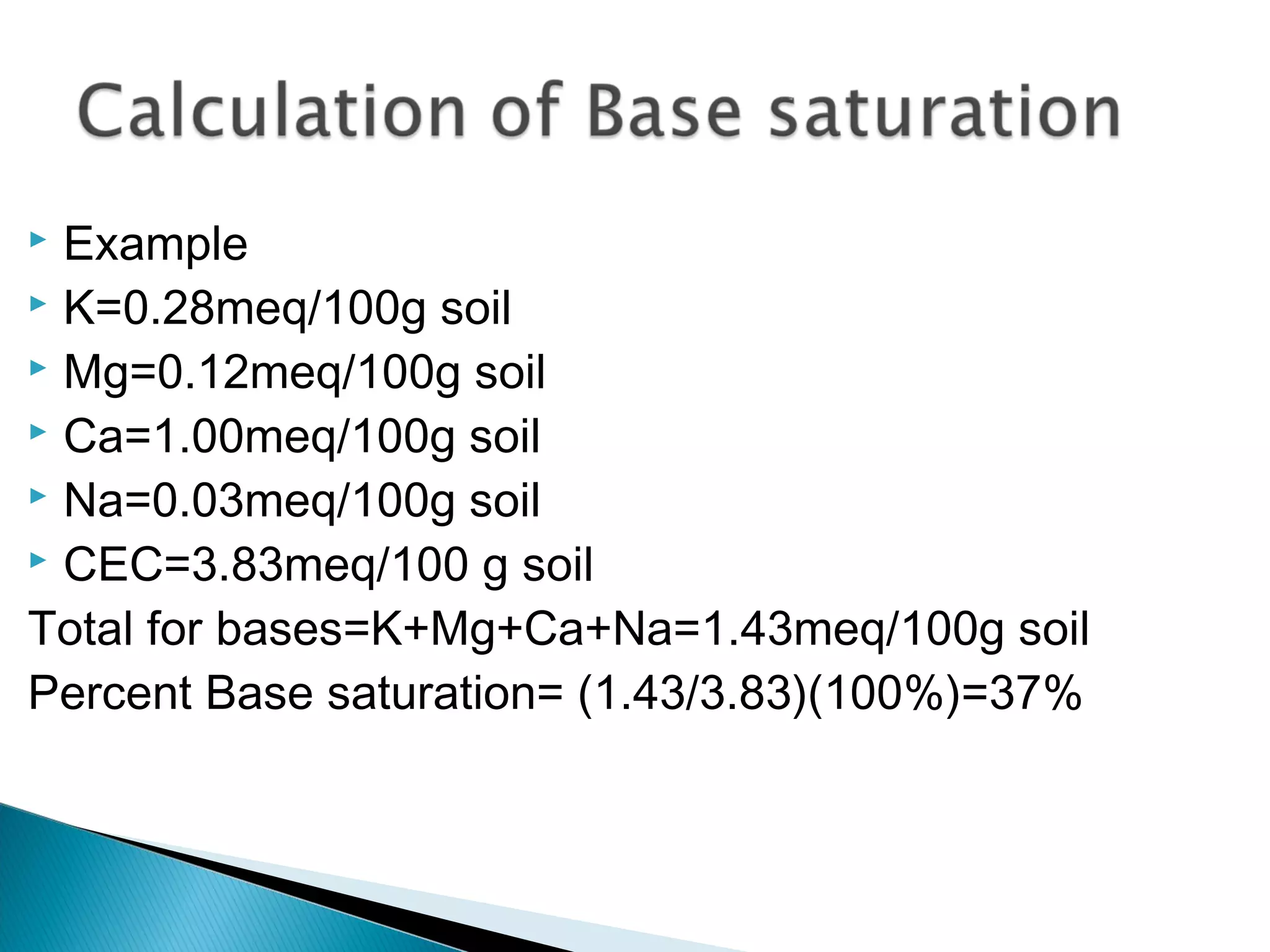 Cation exchange capicity and base saturation | PPT