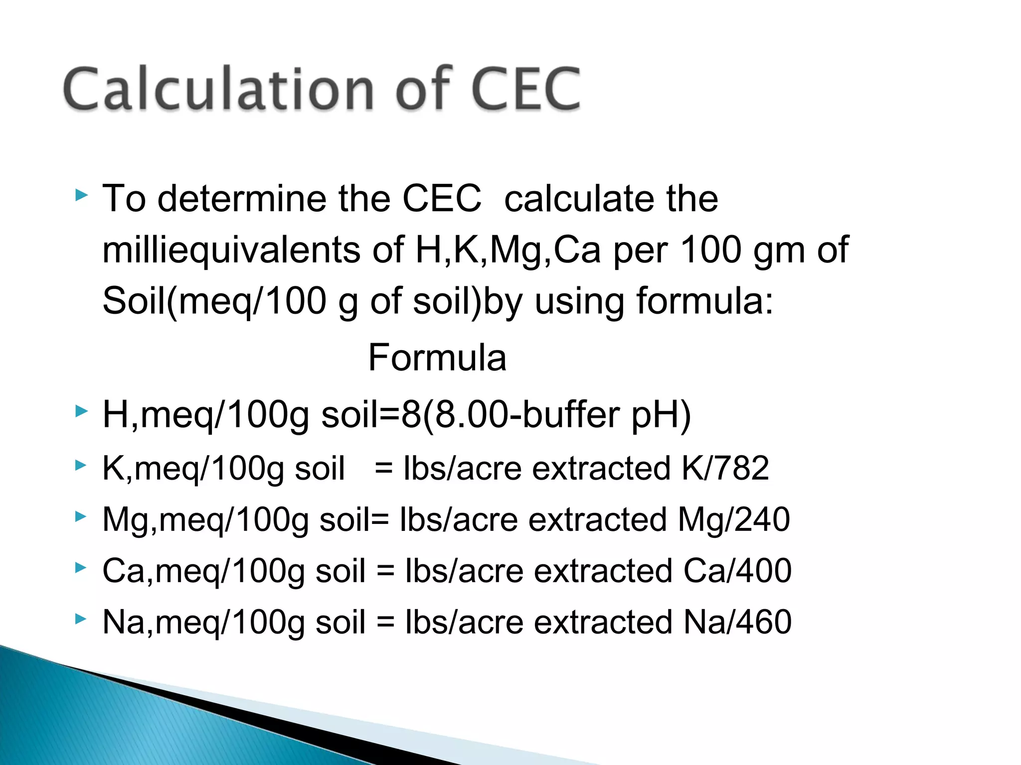 Cation exchange capicity and base saturation | PPT