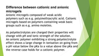 Cationic and anionic res ponsive gels | PPT